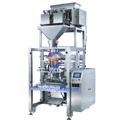 Fully Automatic Rice Packaging Machine 4heads Weigher Baked Food ...